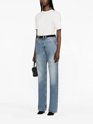 Saint Laurent Logo-embroidered T-shirt