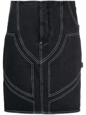Off-white Contrast Stitching Skirts