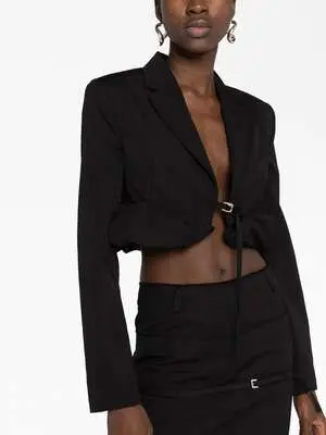 Jacquemus La Veste Croissant Cropped Blazer
