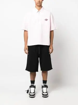 Off-White Organic Cotton Track Shorts - Black