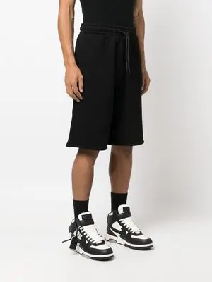 Off-White Organic Cotton Track Shorts - Black