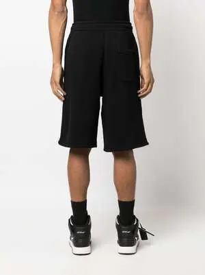 Off-White Organic Cotton Track Shorts - Black