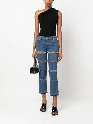 Alexander McQueen Distressed Cropped Jeans
