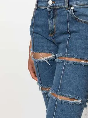 Alexander McQueen Distressed Cropped Jeans