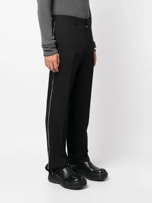 Off-White Logo-embroidered Straight-leg Trousers