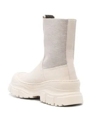 Brunello Cucinelli Monili-bead Panelled Ankle Boots