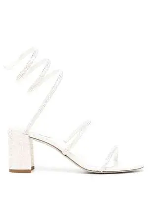 Rene Caovilla Cleo 80mm Crystal-embellished Sandals - White