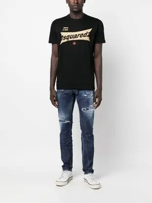 Dsquared2 Logo-print Cotton T-shirt - Black