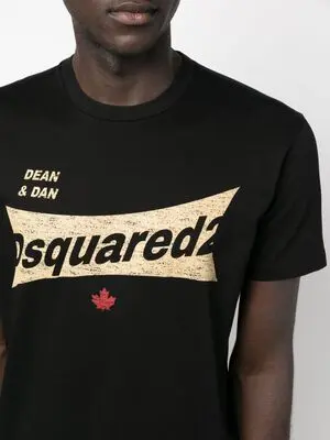 Dsquared2 Logo-print Cotton T-shirt - Black
