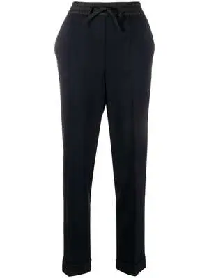 P.a.r.o.s.h Mid-rise Straight-leg Trousers - Blue