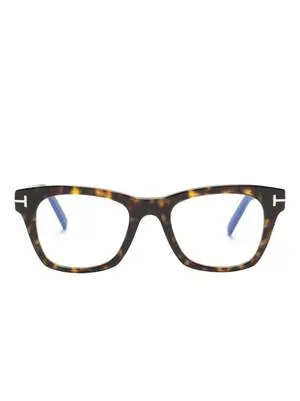 TOM FORD Tortoiseshell Square-frame Glasses - Brown
