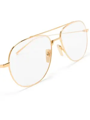 Dita Metal Aviator-frame Glasses - Gold
