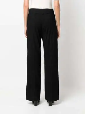 PATOU Iconic Long Wide-leg Trousers - Black