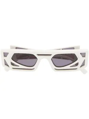 KUBORAUM Oversized Square Frame Sunglasses - White