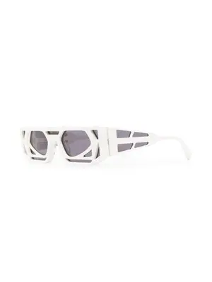 KUBORAUM Oversized Square Frame Sunglasses - White