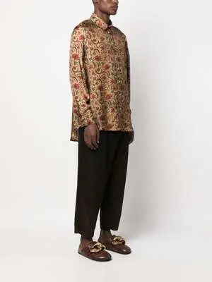 UMA WANG Floral-print Long-sleeved Shirt