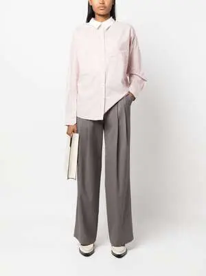 LOW CLASSIC Pleated High-waist Trousers - Grey