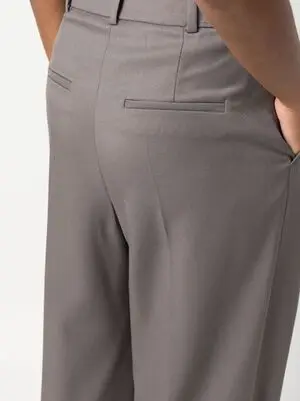 LOW CLASSIC Pleated High-waist Trousers - Grey