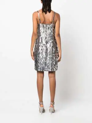 P.a.r.o.s.h Sequinned Mini Dress - Silver