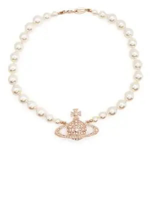 VIVIENNE WESTWOOD Orb Pearl Necklace - White