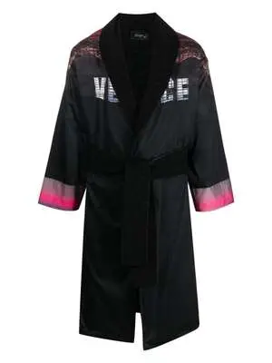 Versace Landscape-print Cotton Robe