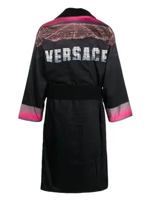 Versace Landscape-print Cotton Robe