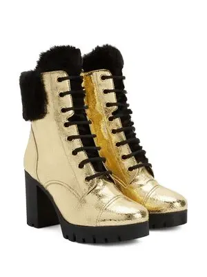 GIUSEPPE ZANOTTI Moyra 90mm Metallic Boots - Gold