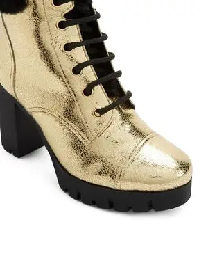 GIUSEPPE ZANOTTI Moyra 90mm Metallic Boots - Gold