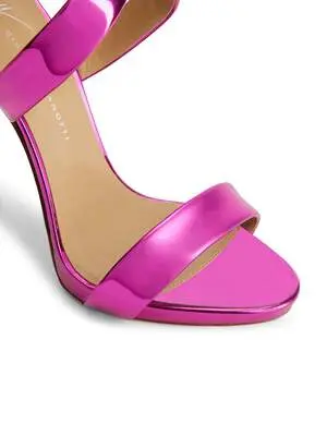 GIUSEPPE ZANOTTI Bellis 120mm Leather Sandals - Pink