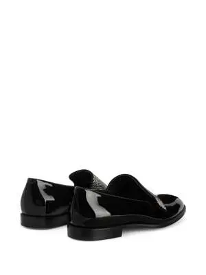 GIUSEPPE ZANOTTI Eflamm Crystal Embellished Loafers - Black