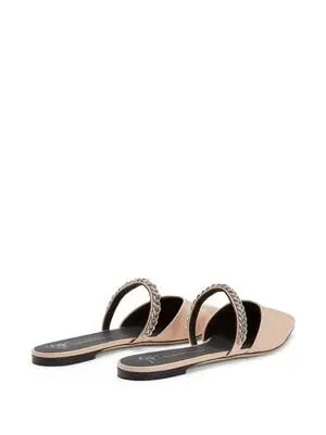 GIUSEPPE ZANOTTI Laurette Leather Mules - Neutrals