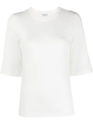 Rodebjer Fine-ribbed Organic Cotton T-shirt - White