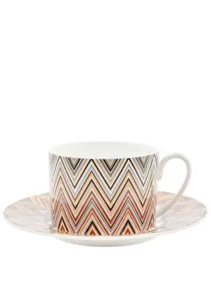 Missoni Jarris Tea Cup And Saucer - Orange