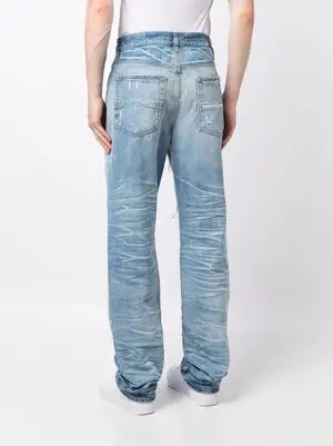 Amiri Distressed Loose-fit Jeans - Blue