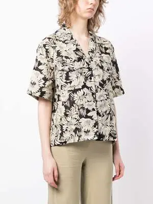 ANINE BING Floral-print Linen Shirt