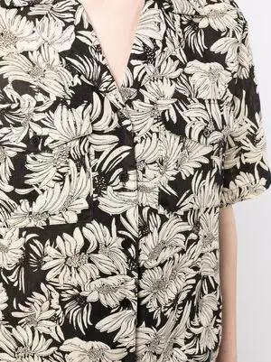 ANINE BING Floral-print Linen Shirt