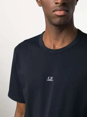 C.P. COMPANY Logo-print Cotton T-shirt - Blue