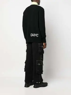 OAMC Logo-print Wool Jumper - Black