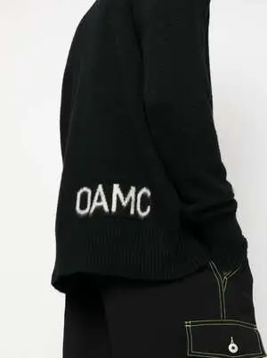 OAMC Logo-print Wool Jumper - Black
