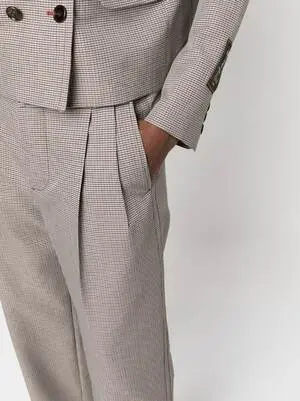 Marni Pleated Cropped Trousers - Neutrals