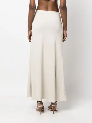 Christopher Esber Bead-embellished Ribbed Midi Skirt