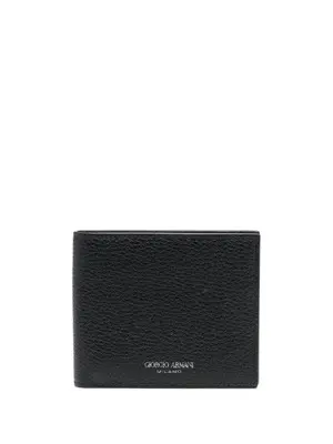 Giorgio Armani Grained-textured Leather Wallet - Black