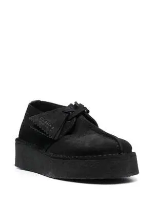 Clarks Platform-sole Leather Sneakers - Black