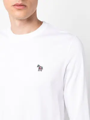 Paul Smith Zebra-motif Cotton T-shirt - White