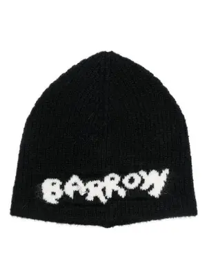 BARROW Logo-embroidered Beanie - Black