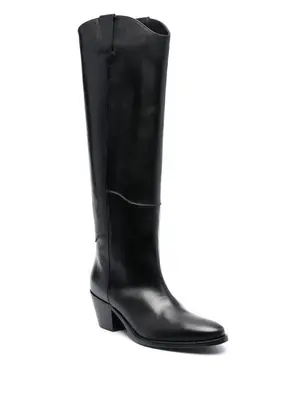 P.a.r.o.s.h 65mm Knee-high Leather Boots - Black