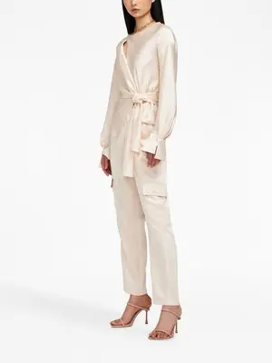 Simkhai Raffaella Knotted Top - Neutrals