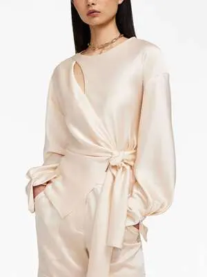 Simkhai Raffaella Knotted Top - Neutrals