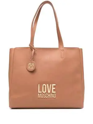 Moschino Logo-lettering Tote Bag - Brown