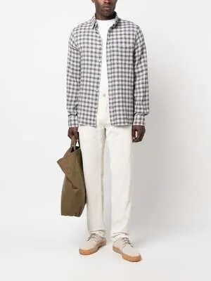 Officine Générale Graphic-print Seersucker Shirt